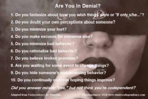 Denial of Bad Behavior - What You Can Do | What Is Codependency?